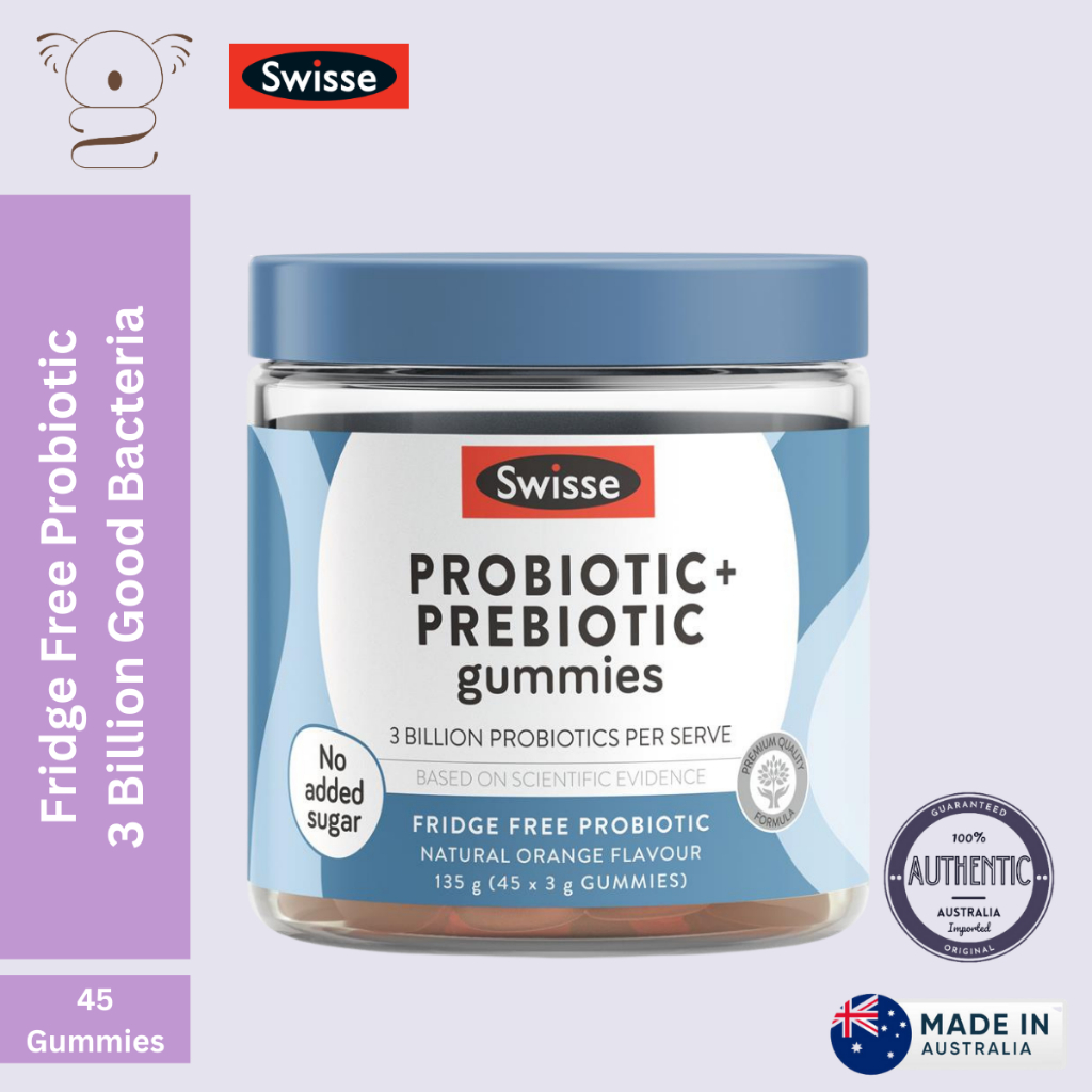 Swisse Adults Probiotic & Prebiotic Gummies Fridge Free 45 Pack ...