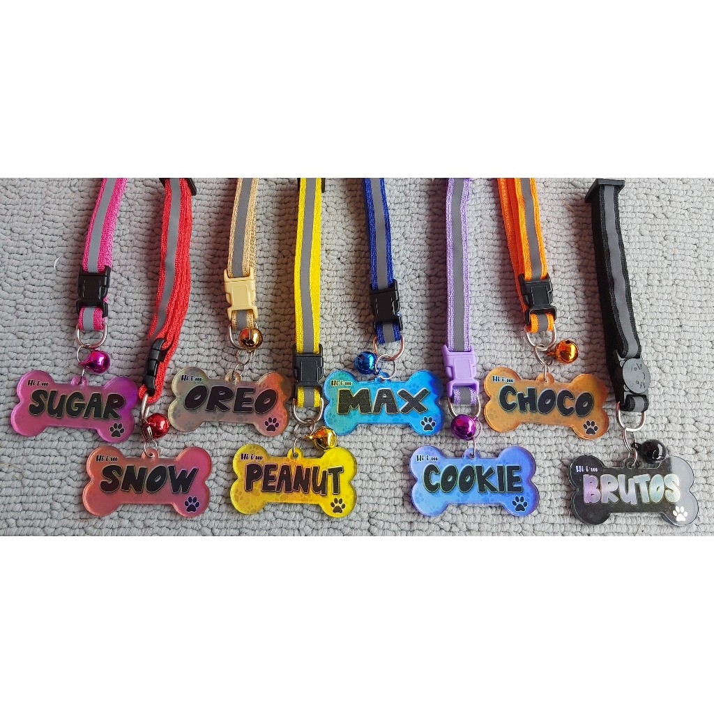 Personalized Acrylic Dog Tag with collar | Shopee Philippines