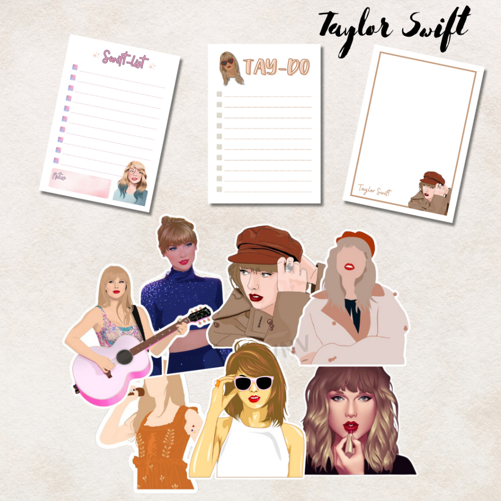 Taylor Swift Vinyl Stickers and or To Do List Notepad Planner Journal ...