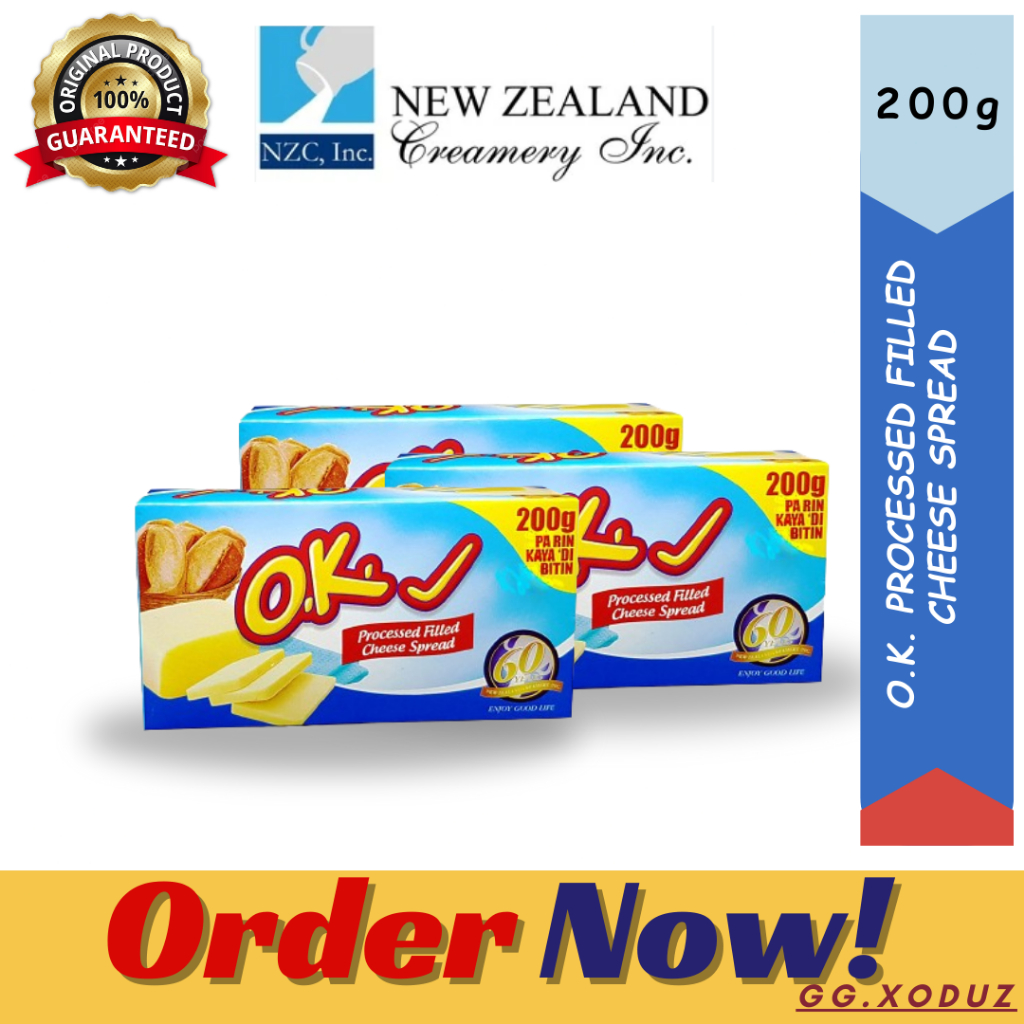 O.K. Processed Filled Cheese Spread 200g SULIT box | Shopee Philippines