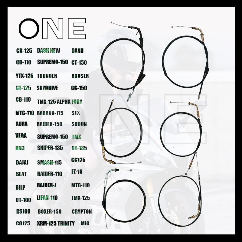 THROTTLE CABLE FOR XRM/MIO/DREAM/SMASH/STX/RUSI/GY6/XRM/RS100 /FZ-16/CB ...