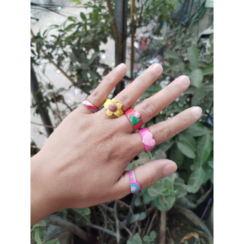 Handmade Clay Rings (Air Dry Clay) | Shopee Philippines