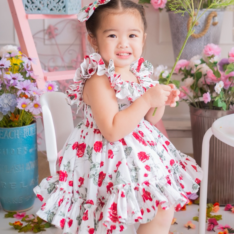 Eloisa Rose Print (Kids dress florals) | Shopee Philippines