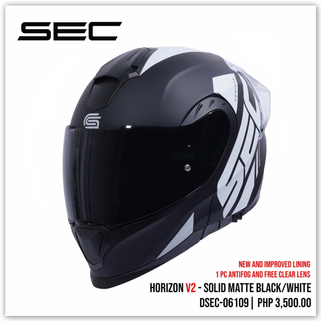 Sec Horizon V2 - Modular Helmet Solid (Gloss/Matte) (M-XL) | Shopee ...