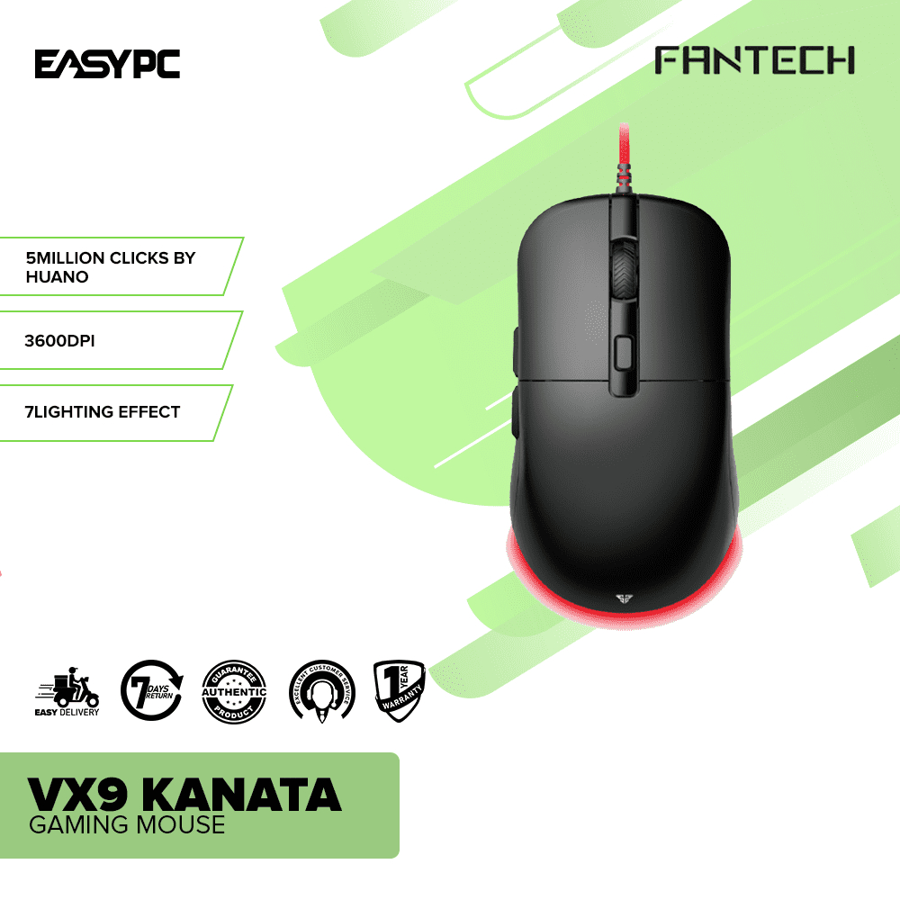 EasyPC| Fantech VX9 Kanata wired mouse gaming| Black | Shopee Philippines