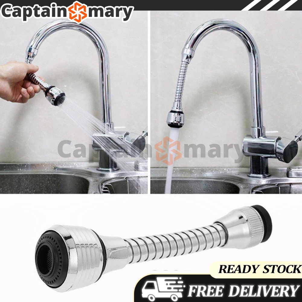 Flexible Kitchen Faucet Extender 360 Degree Rotate For Cold Hot Water ...