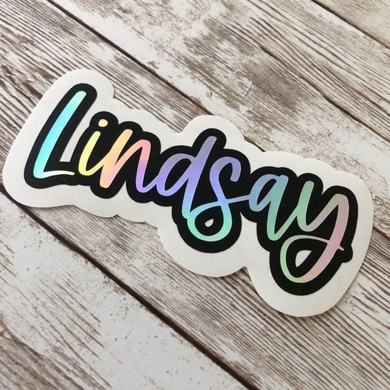 Personalized Name Multi-Colored sticker , Vinyl, Waterproof Sticker ...