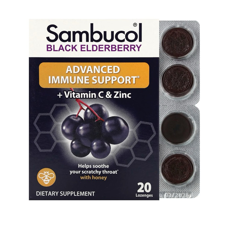 on hand!Sambucol Black Elderberry Throat Lozenge with Honey for Kids 6 ...
