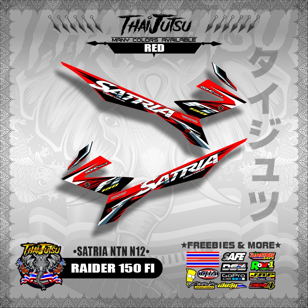 RAIDER 150 FI DECALS ( SATRIA NTN N12 )【ThaijutsuStickers】 | Shopee ...