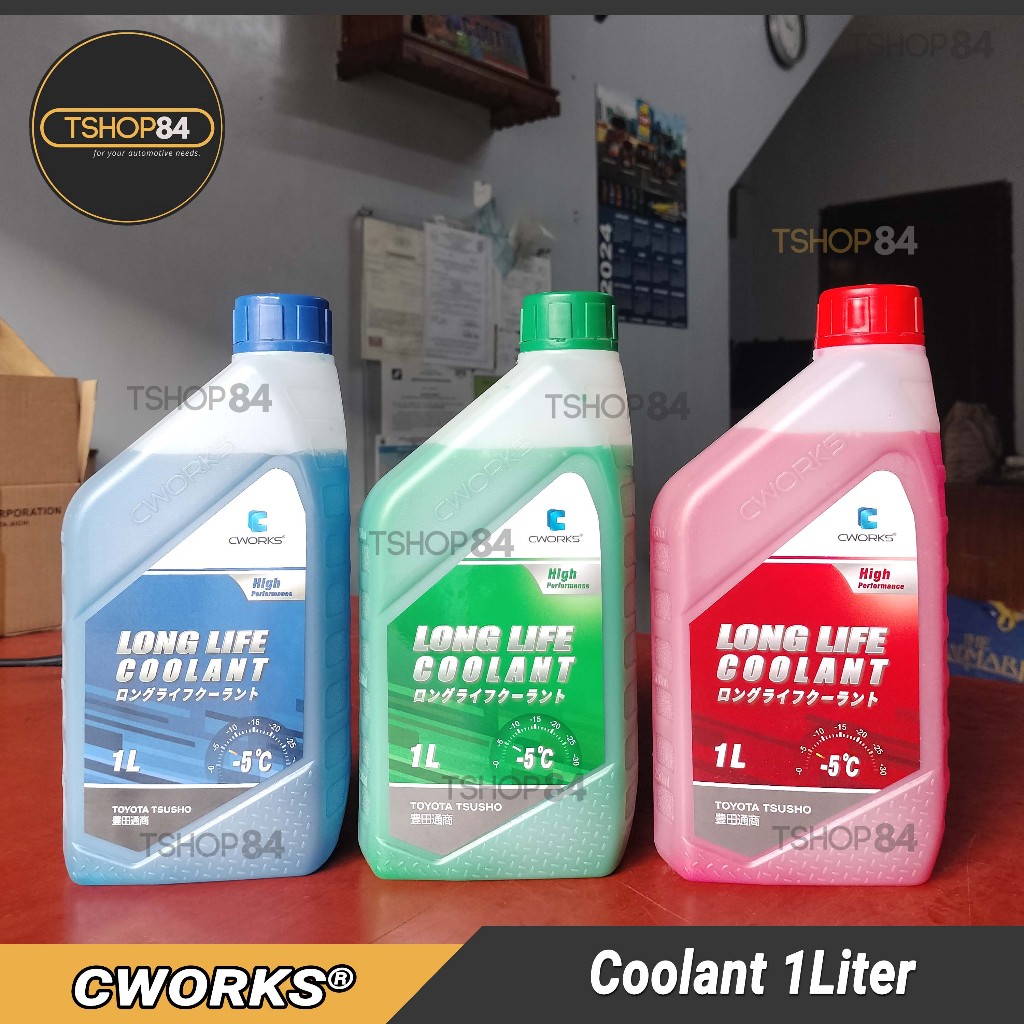 CWorks Long Life Premium Coolant TOYOTA 1L Ready-To-Use PINK BLUE GREEN ...