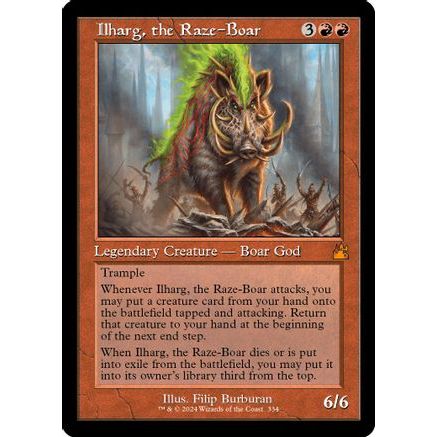 Ilharg, the Raze-Boar (Retro Frame) - Ravnica Remastered (RVR) MTG ...