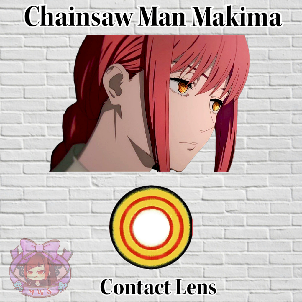 Chainsaw Man Makima Anime Cosplay Yellow Rings Colored Contact Lens ...