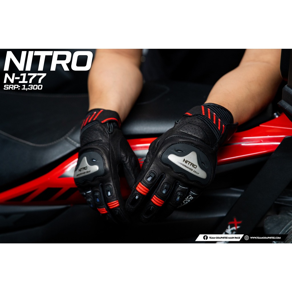 NITRO GLOVES N-177 BLACK RED | Shopee Philippines