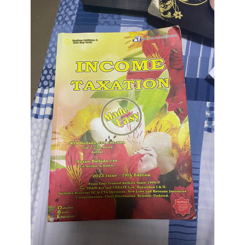 Income taxation Made Easy by Win Ballada 2023 Issue 19th Edition ...