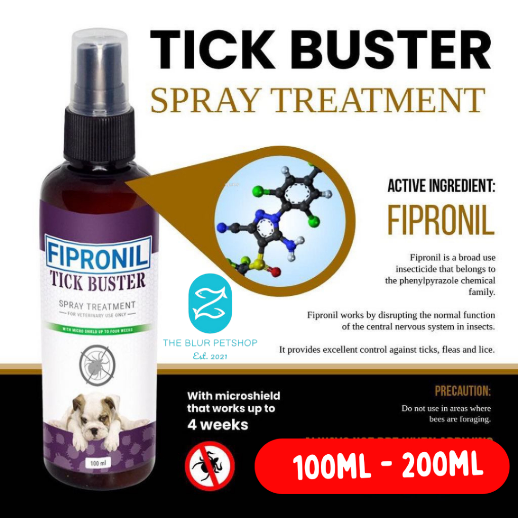 200ml Tick Buster Anti Tick Fipronil Spray Treatment Anti Fleas Ticks ...