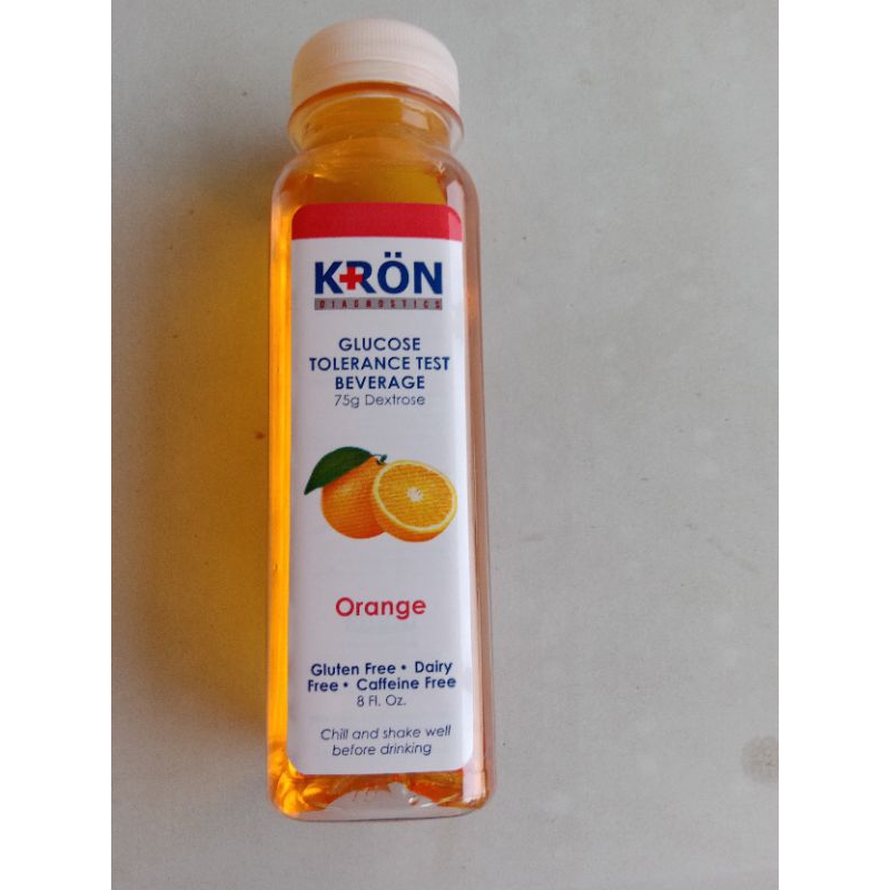 KRON GLUCOSE DRINK TEST / OGTT ORANGE 75g | Shopee Philippines