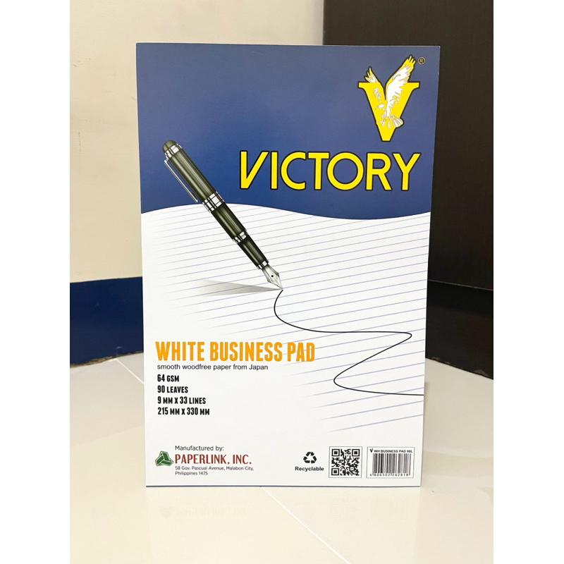 Victory White Business Pad, 90 Leaves, Sold per 5 Pads | Shopee Philippines