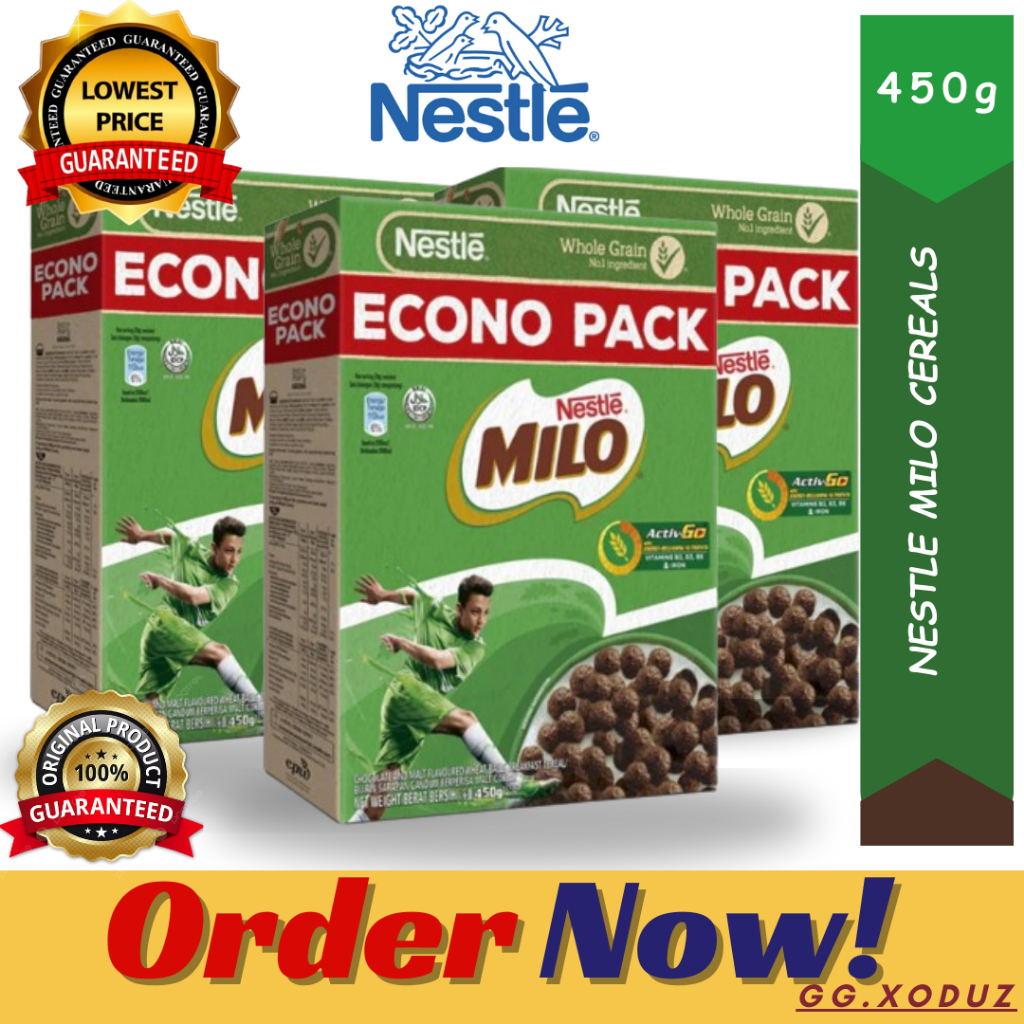 NESTLE MILO CEREALS 450g ECONO PACK | Shopee Philippines