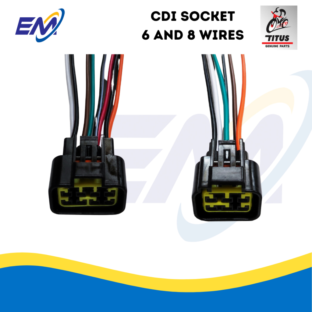CDI SOCKET 6 AND 8 WIRES - TITUS | Shopee Philippines
