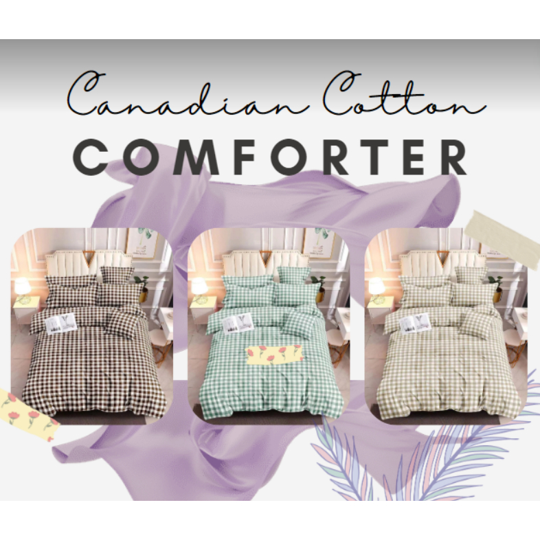 CHECKERED COMFORTER | CANADIAN COTTON FABRIC | Shopee Philippines