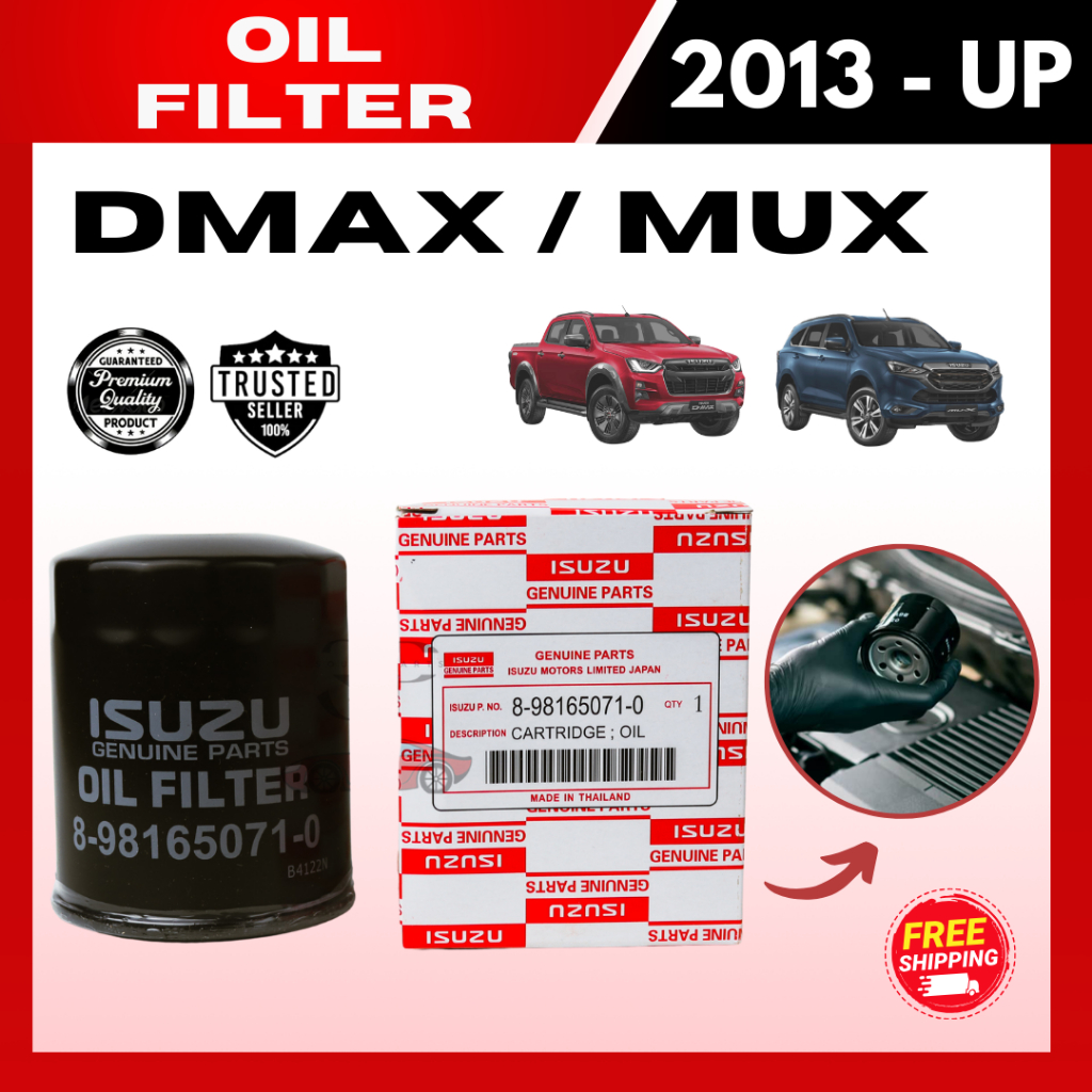 SUPER SALE! OIL FILTER for ISUZU DMAX / MUX (2013-UP) (8-98165071-0 ...