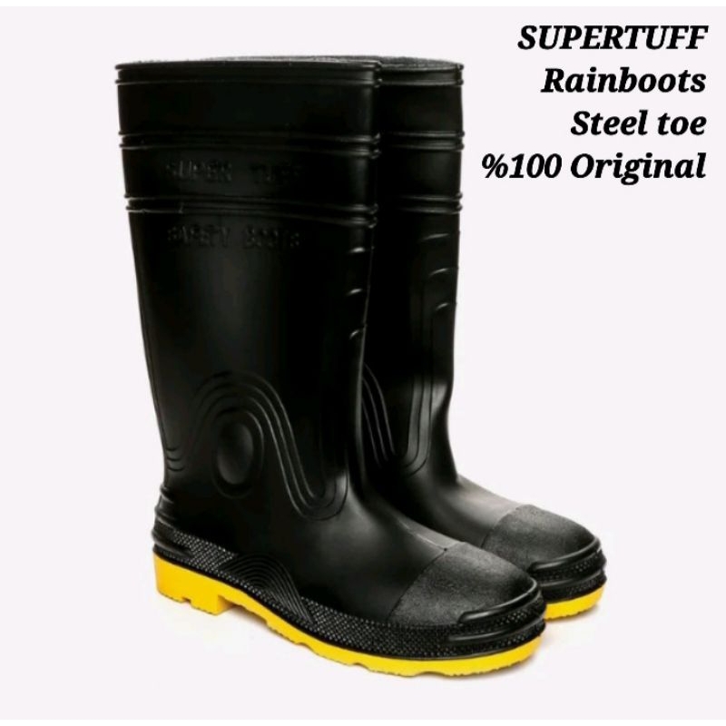 [HEAVYDUTY] STEEL TOE BAKAL (HI-CUT/MAHABA) MENS RAINBOOTS (SUPERTUFF ...