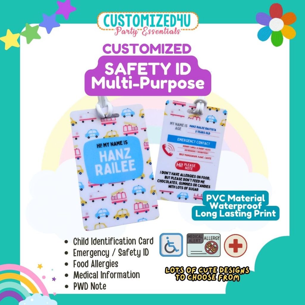 Customized PVC Safety ID / Multi-purpose Tag/ Allergies /Emergency Tag ...