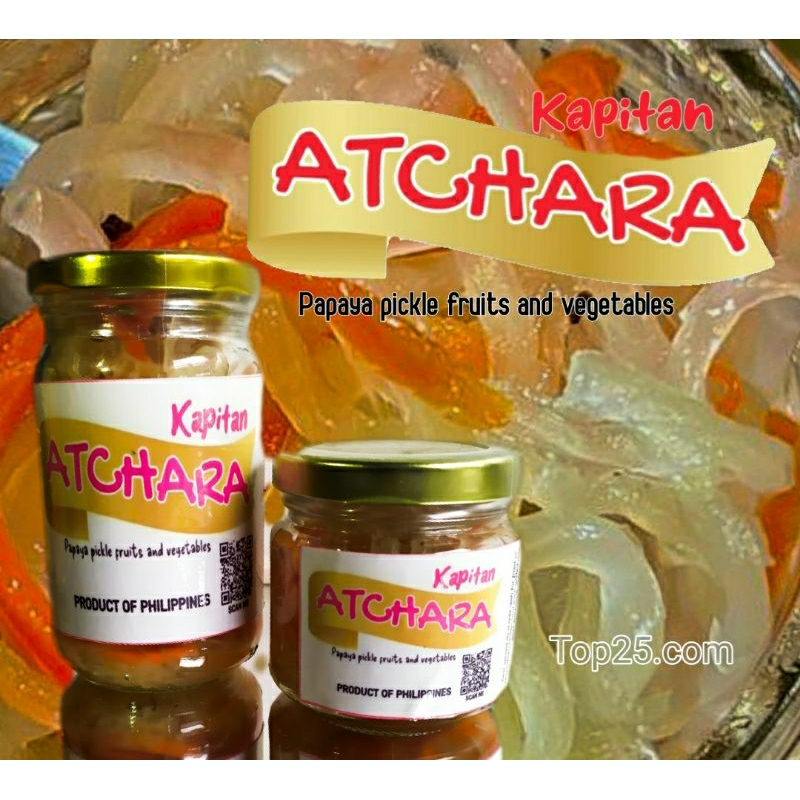 Atchara, made from green papaya and other ingredients and is fermented ...