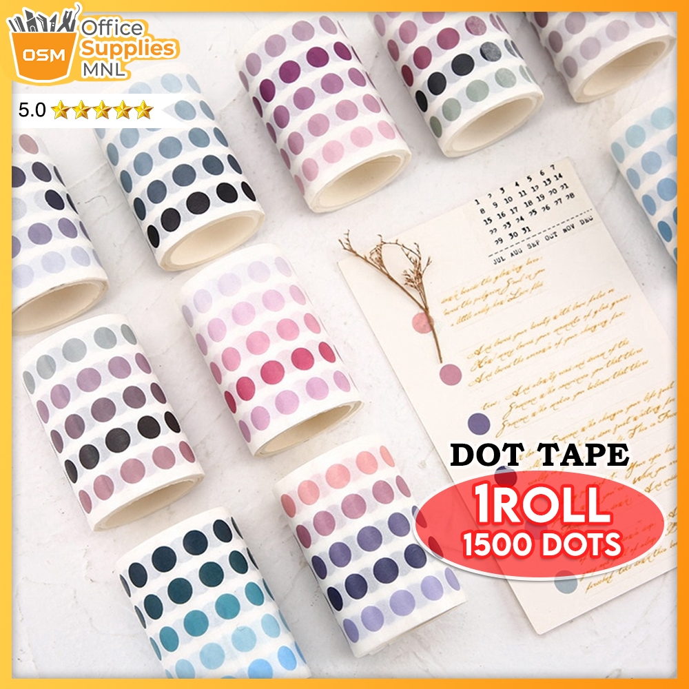 Decorative Tape Dot Masking Washi Tape 1 Roll / 1500 Dots DIY ...