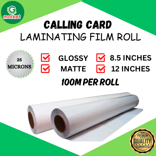 Calling Card Laminating Film Roll 8.5 inches / 12 inches (100 meters ...