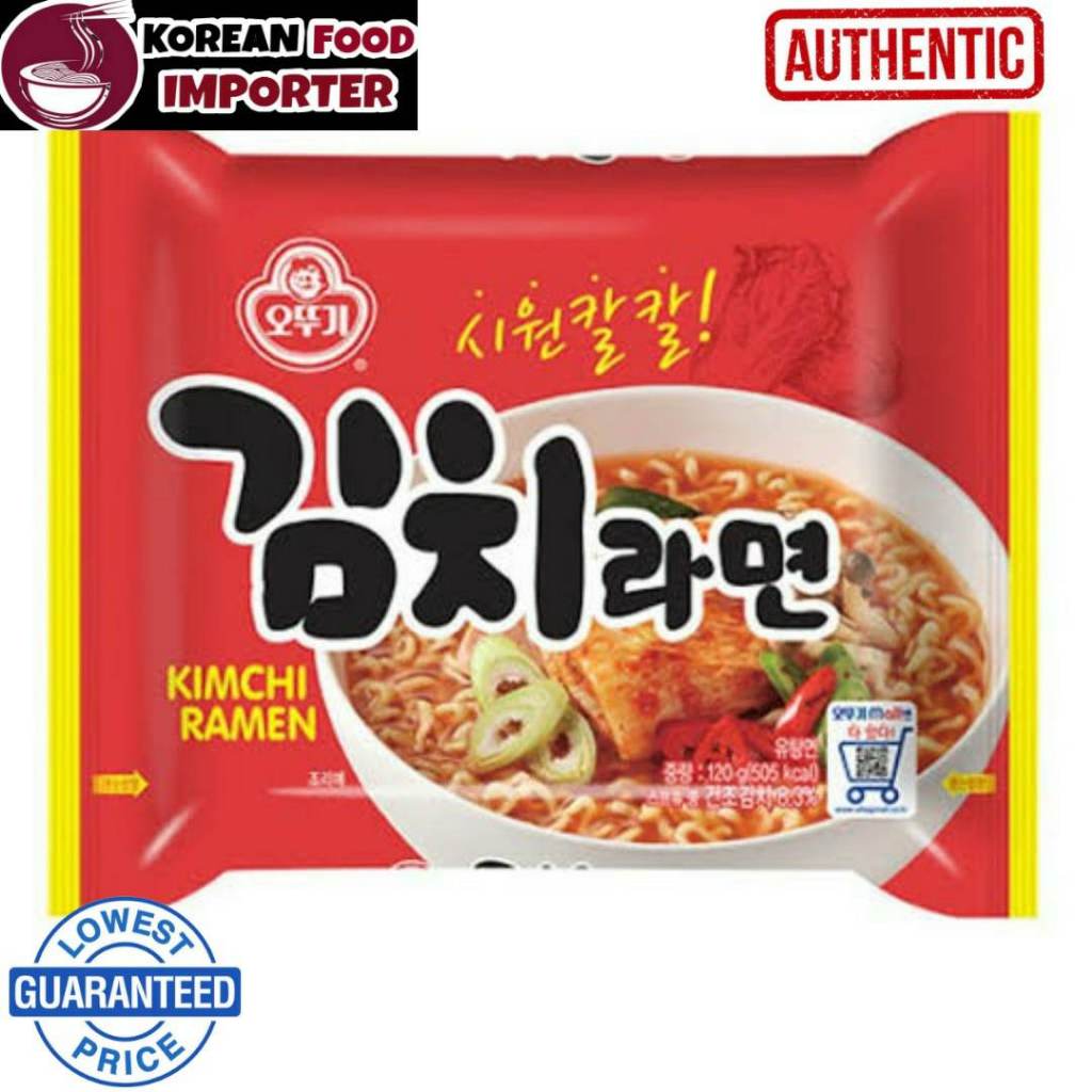 Ottogi Kimchi flavor Ramen Noodles 120g pouch authentic korean products ...