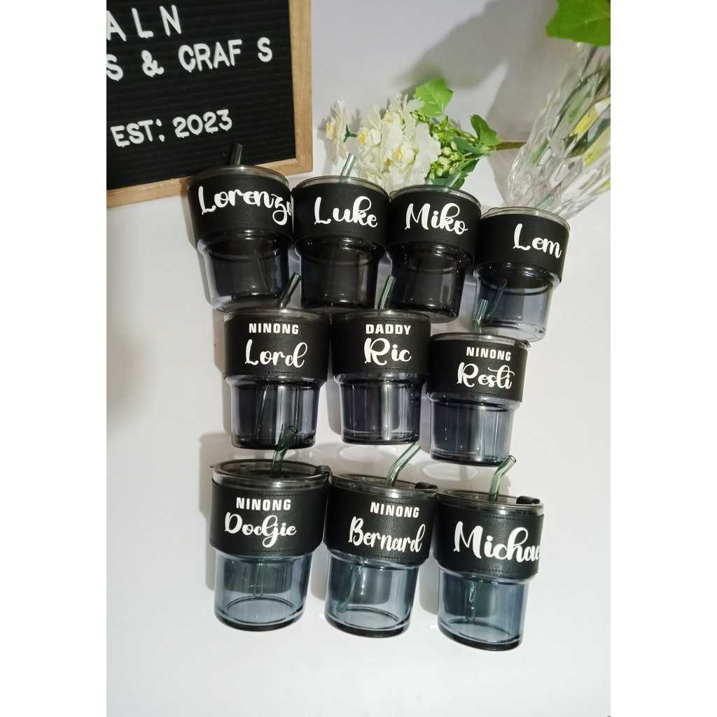 Personalized Slub Glass with Box, Ribbon and Card | Shopee Philippines