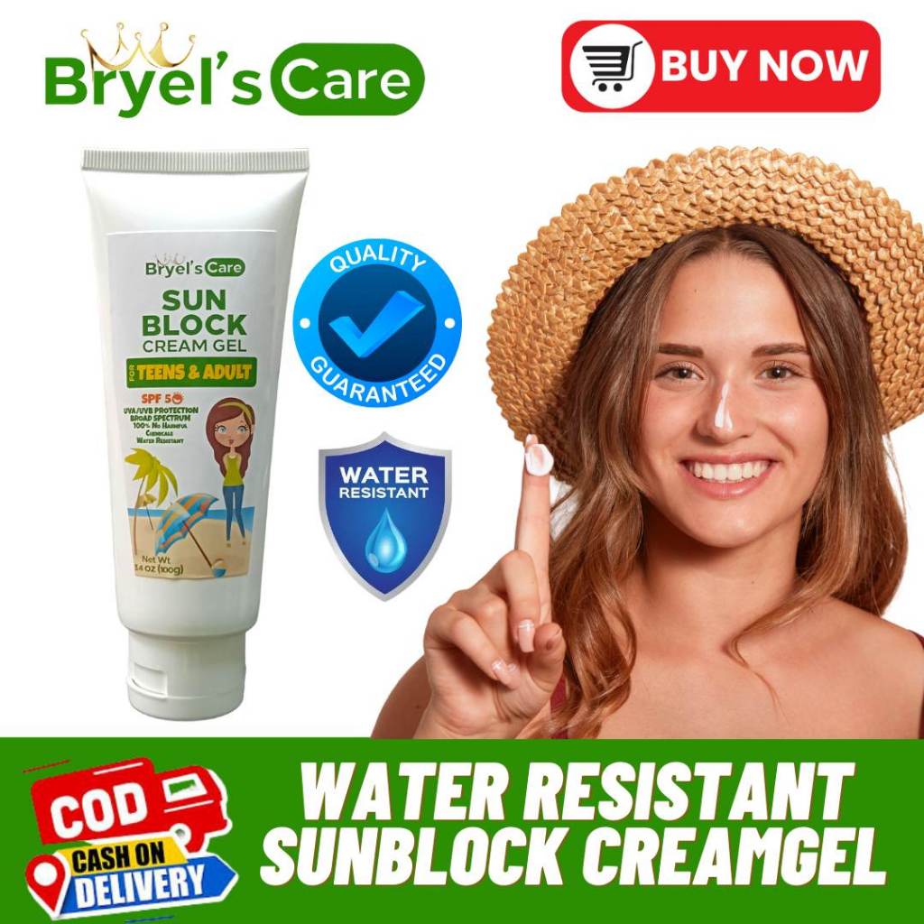 Sunblock Cream Gel For TEENS & ADULTS/Sunshield with SPF 50/Sunscreen ...