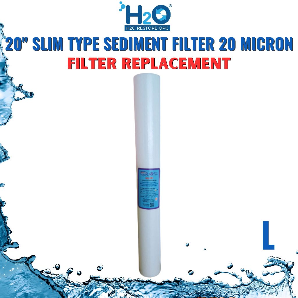 Sediment Filter Cartridge 1 Micron 20 Inches Hydrosep Sediment Filter ...