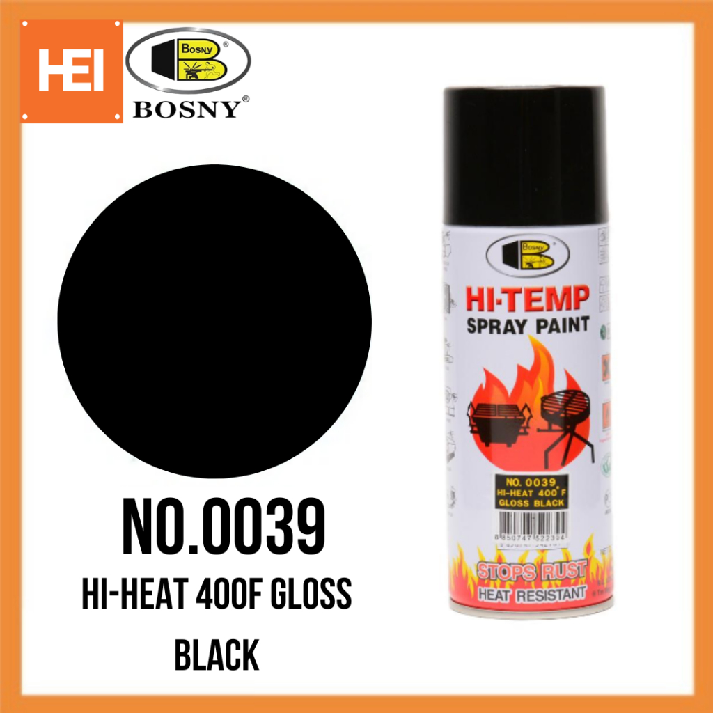 BOSNY Hi-Temp Hi-Heat Resistant 400F Spray Paint | Shopee Philippines