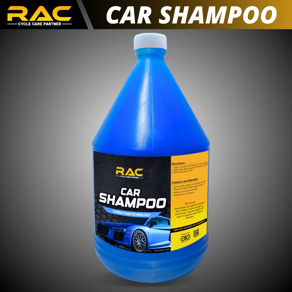 RAC 1 Gallon Car Shampoo With Foam Booster | Shopee Philippines