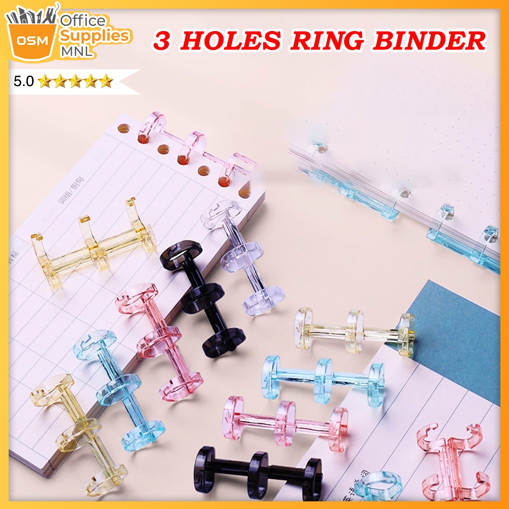 5pcs 3-Holes Crystal Ring Binder Transparent Binding Spines Combs 50 ...