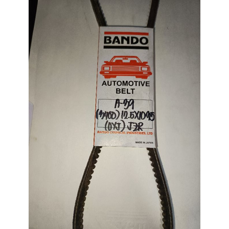 BANDO FAN BELT (3400) A-39 WITH TEETH | Shopee Philippines