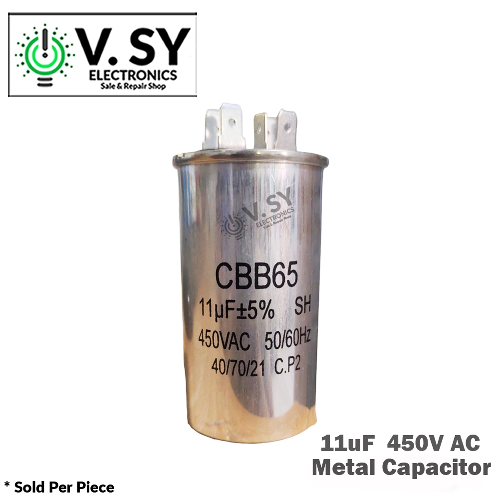 CBB65 15uF 450V AC 50/60Hz 40/70/21 Metal Aircon Airconditioner Starting Capacitor 15 uF 450VAC ...