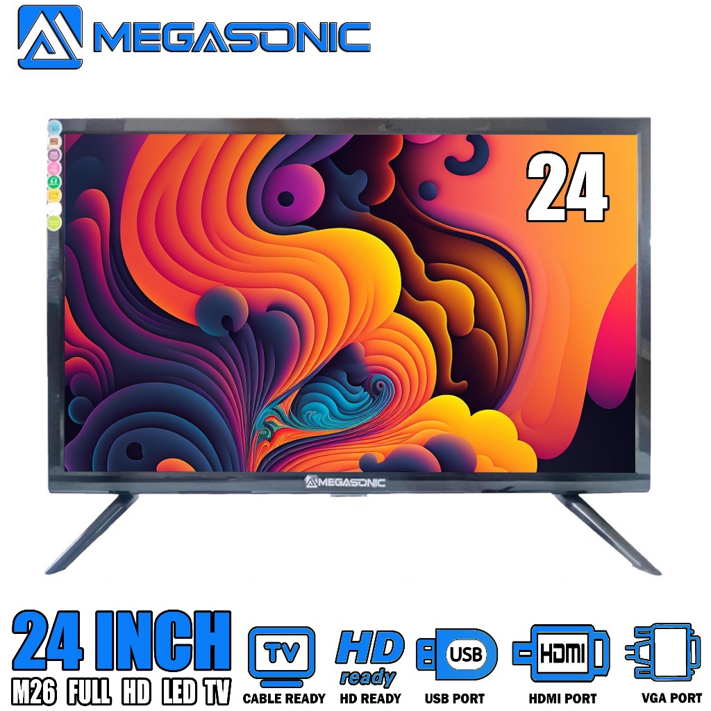 MEGASONIC M97-LED26 Full HD LED TV 24 Inch Screen | Shopee Philippines