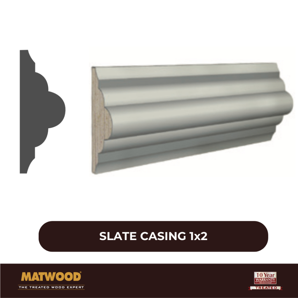 Matimco Matwood Moulding SLATE CASING 1x2 inches 8 Feet or 10 Feet ...