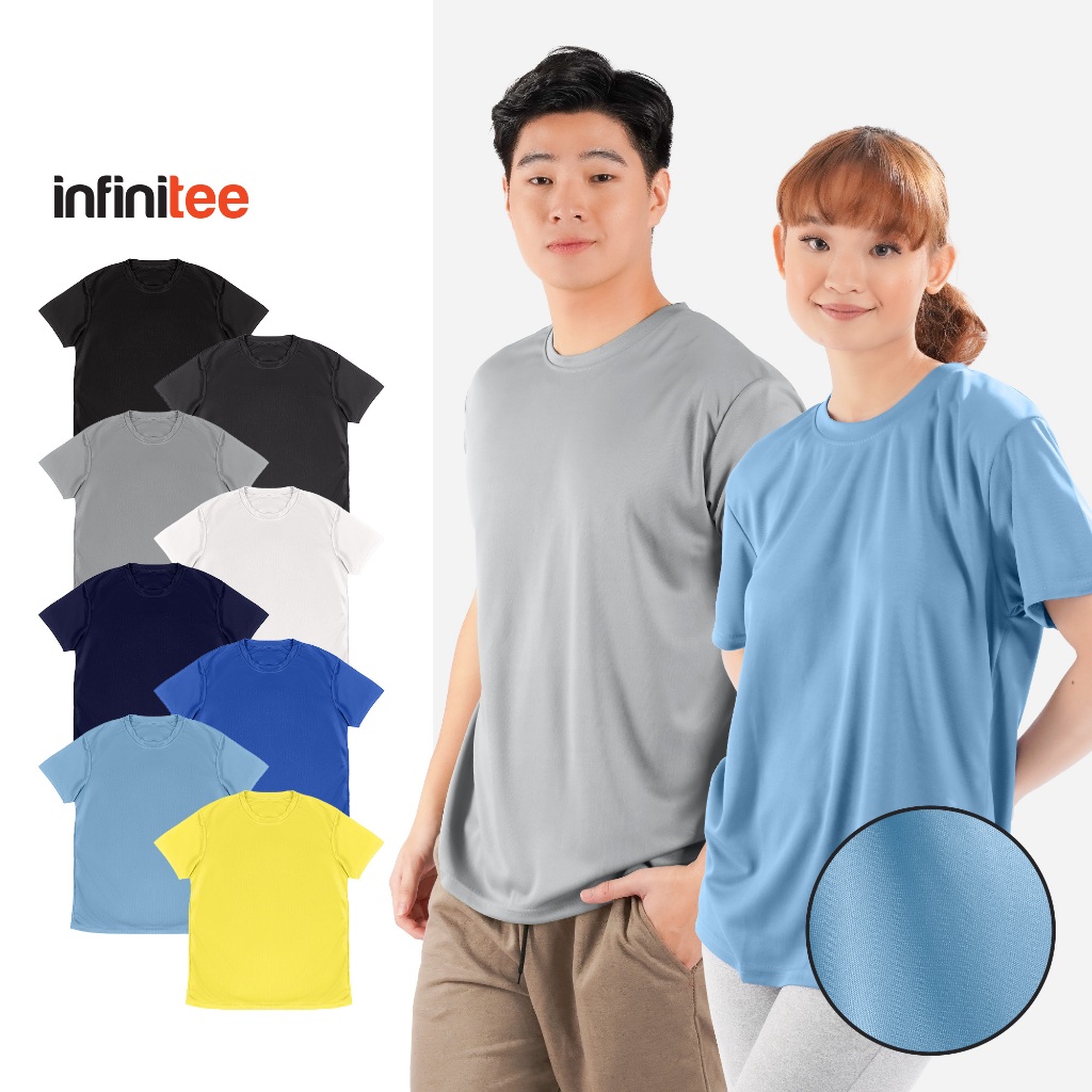 Infinitee Microfiber Dri Fit Drifit T Shirt For Men Women Quick Dry ...