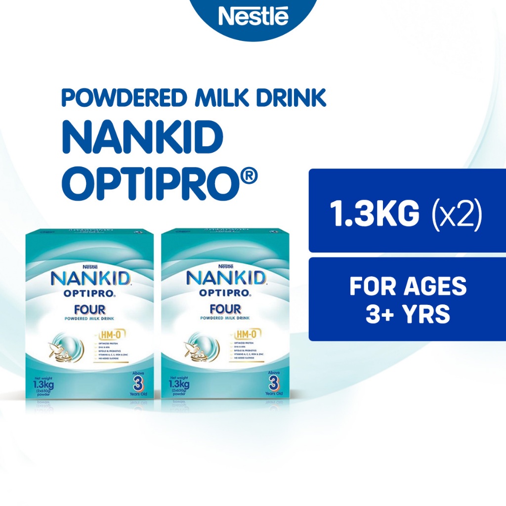 NANKID OptiPro Four Powdered Milk For Children Above 3 Years Old 1.3kg ...