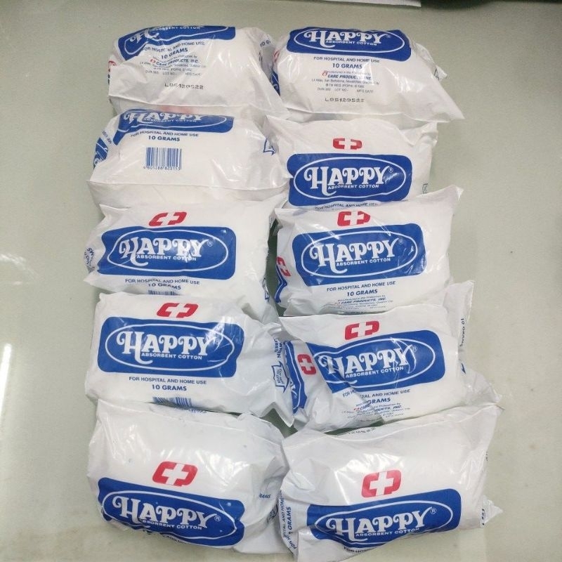 10 pieces Happy Cotton Bulak 10grams | Shopee Philippines