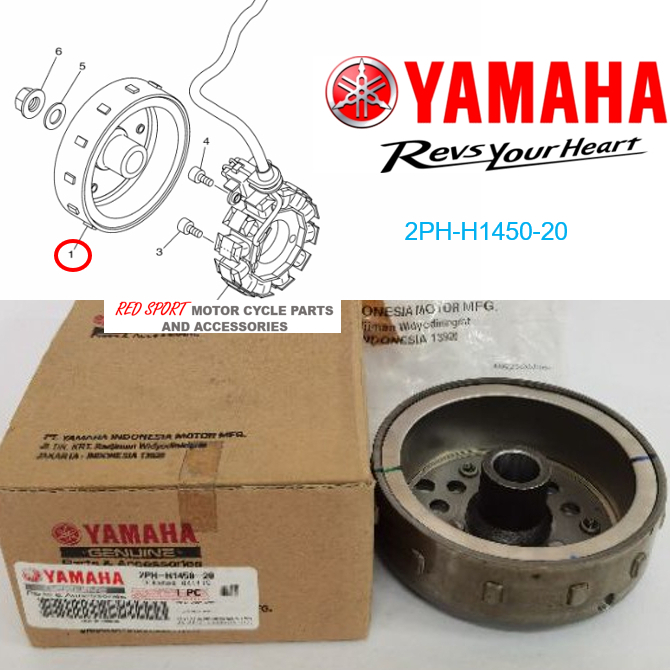 ROTOR ASSY FOR MIO I 125 / MIO SOUL I 125 2PH-H1450-20 YAMAHA GENUINE ...