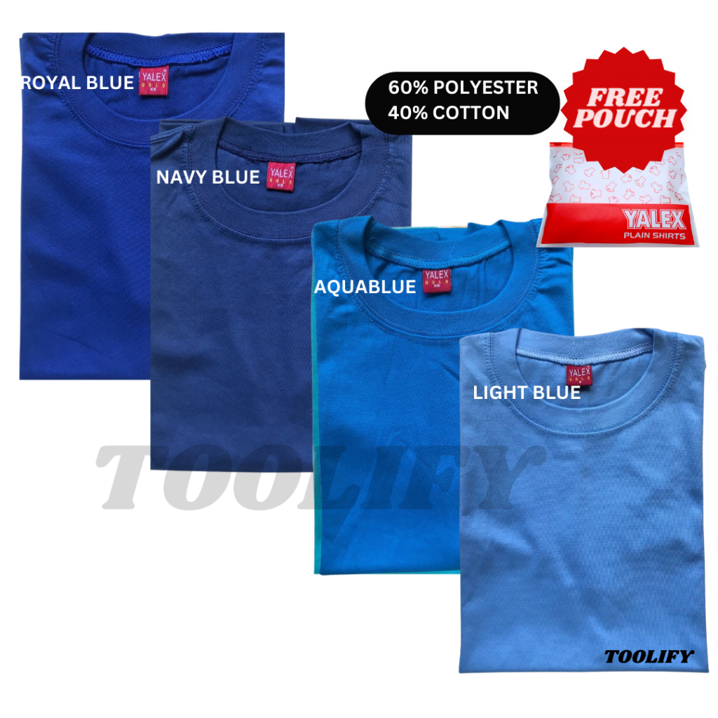 YALEX | KIDS ADULT SIZE | PLAIN T-SHIRT | ROYAL BLUE, NAVY BLUE ...