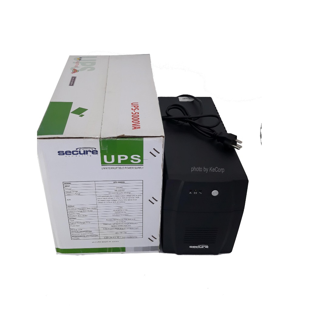 Secure UPS 5000VA Uninterruptible Power Supply KECORP_S1 | Shopee ...
