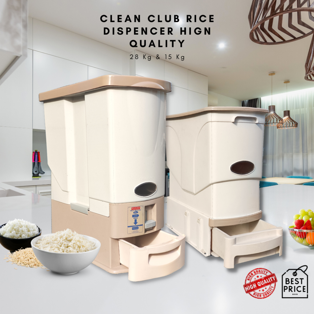 25kg 15Kg Capacity Clean Club Rice Dispenser Aesthetic | Shopee Philippines