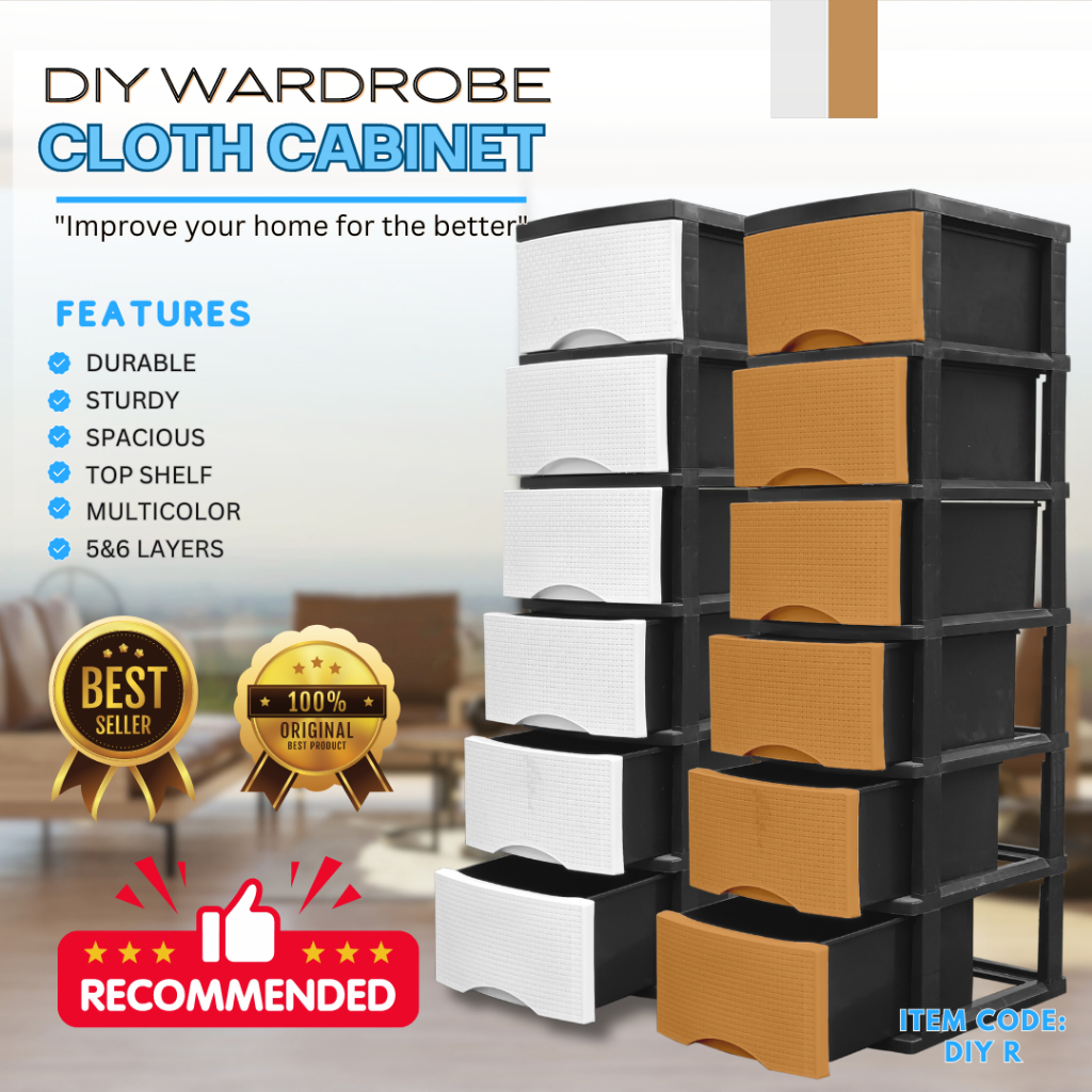 Lacota DIY Rattan Drawer 4 to 6 Layers Rattan Drawer Collapsible Drawer ...