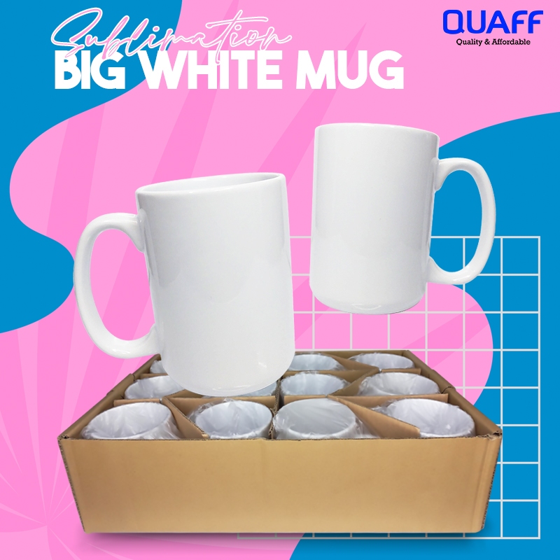 QUAFF Sublimation Coated White Mug 15oz (1box - 36pcs) | Shopee Philippines